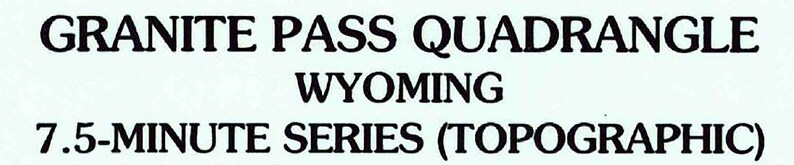 1993 Topo Map of Granite Pass Wyoming WY Bighorn Forest - Etsy
