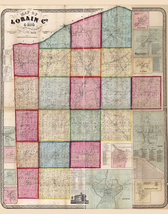 Mapa De La Ciudad De Lorain, Ohio Elyria Mapa Estación De