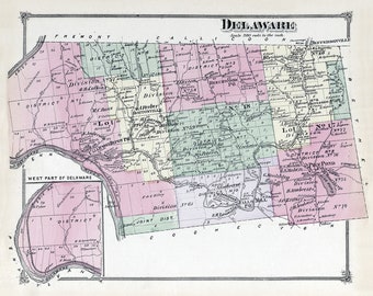 Map of Sullivan County New York - Etsy
