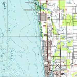 1985 Map of Naples Florida - Etsy