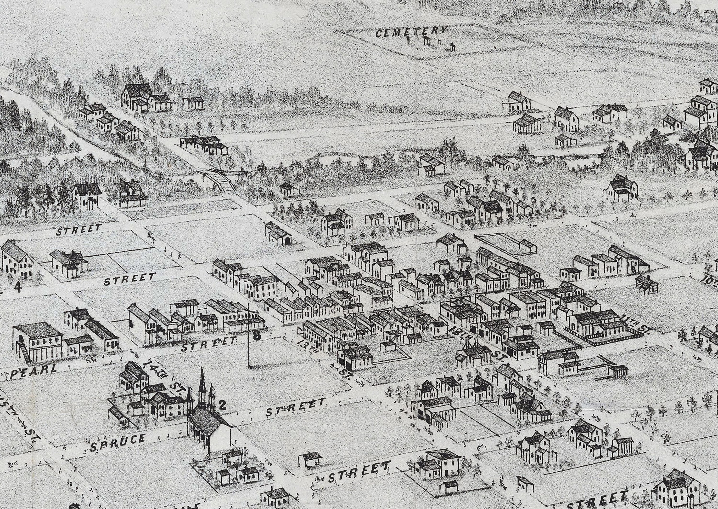 1874 Panoramic Map of Boulder City Colorado - Etsy