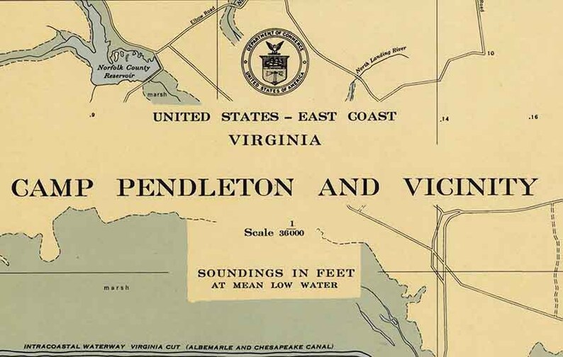1946 Map of Camp Pendleton and Vicinity | Etsy