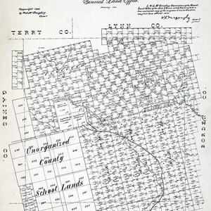 1892 Farm Line Map of Dawson County Texas - Etsy