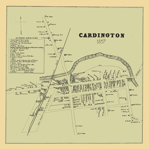1857 Town Map of Cardington Morrow County Ohio - Etsy