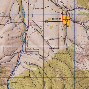 1947 Topo Map of Bozeman Quadrangle Montana - Etsy