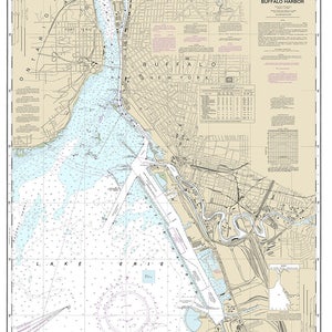 2012 Nautical Map of Buffalo Harbor New York - Etsy