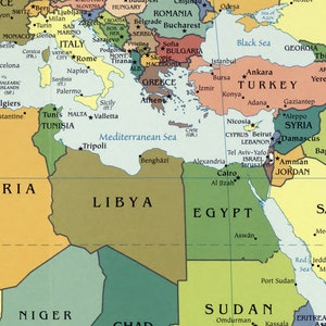 2012 Political Map of the World - Etsy