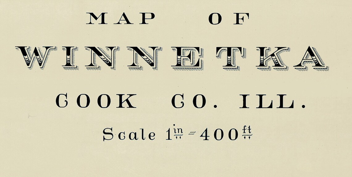 1911 Map of Winnetka Cook County Illinois - Etsy