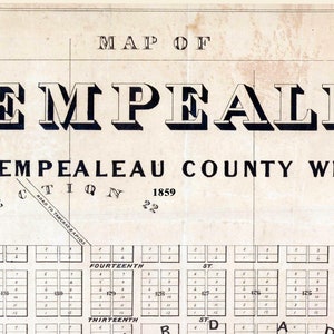 1859 Town Map of Trempealeau Wisconsin - Etsy