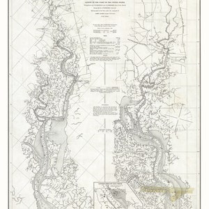 1882 Nautical Chart of Petaluma and Napa Creeks California - Etsy