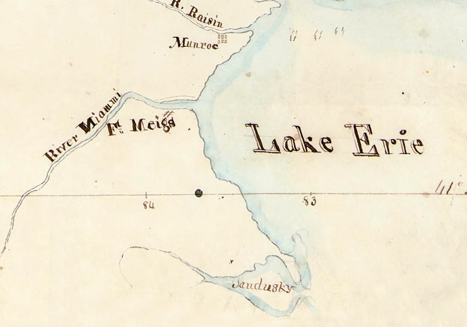 1819 Map of the Michigan Territory and the Great Lakes - Etsy