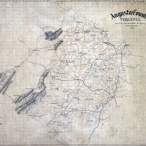 1867 Map of Augusta County Virginia - Etsy