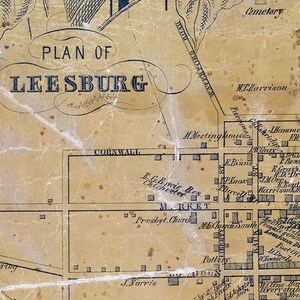 1853 Map of Loudoun County Virginia RARE - Etsy