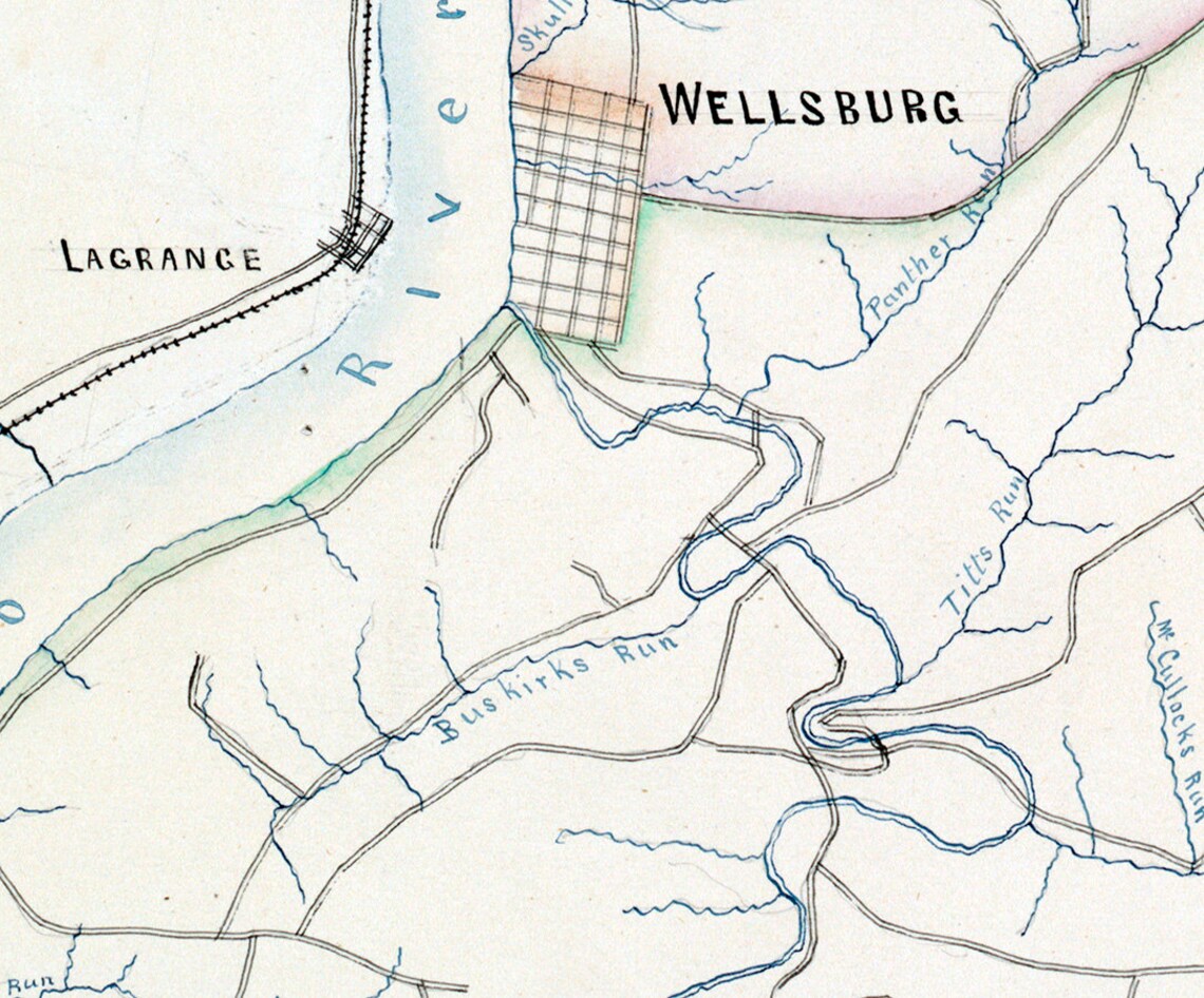 1889 Map of Brooke County West Virginia | Etsy