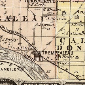 1878 Map of Trempealeau County Wisconsin - Etsy