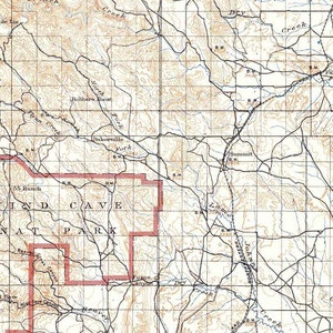 1901 Topo Map of Hermosa South Dakota Wind Cave - Etsy