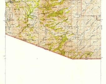 1940s Map of Arizona - Etsy