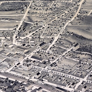 1891 Panoramic Map of Durham North Carolina - Etsy