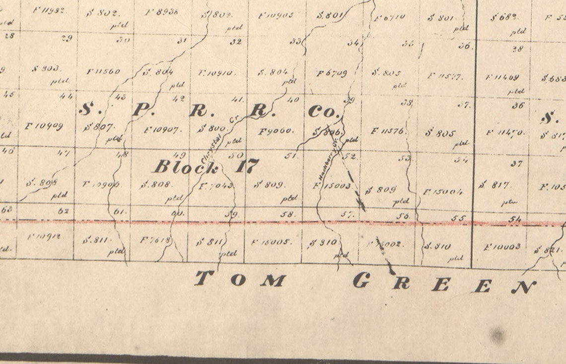 1889 Farm Line Map of Mitchell County Texas - Etsy
