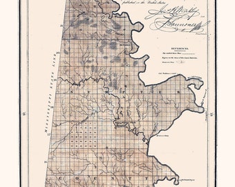1933 Map of Choctaw Territory Alabama - Etsy