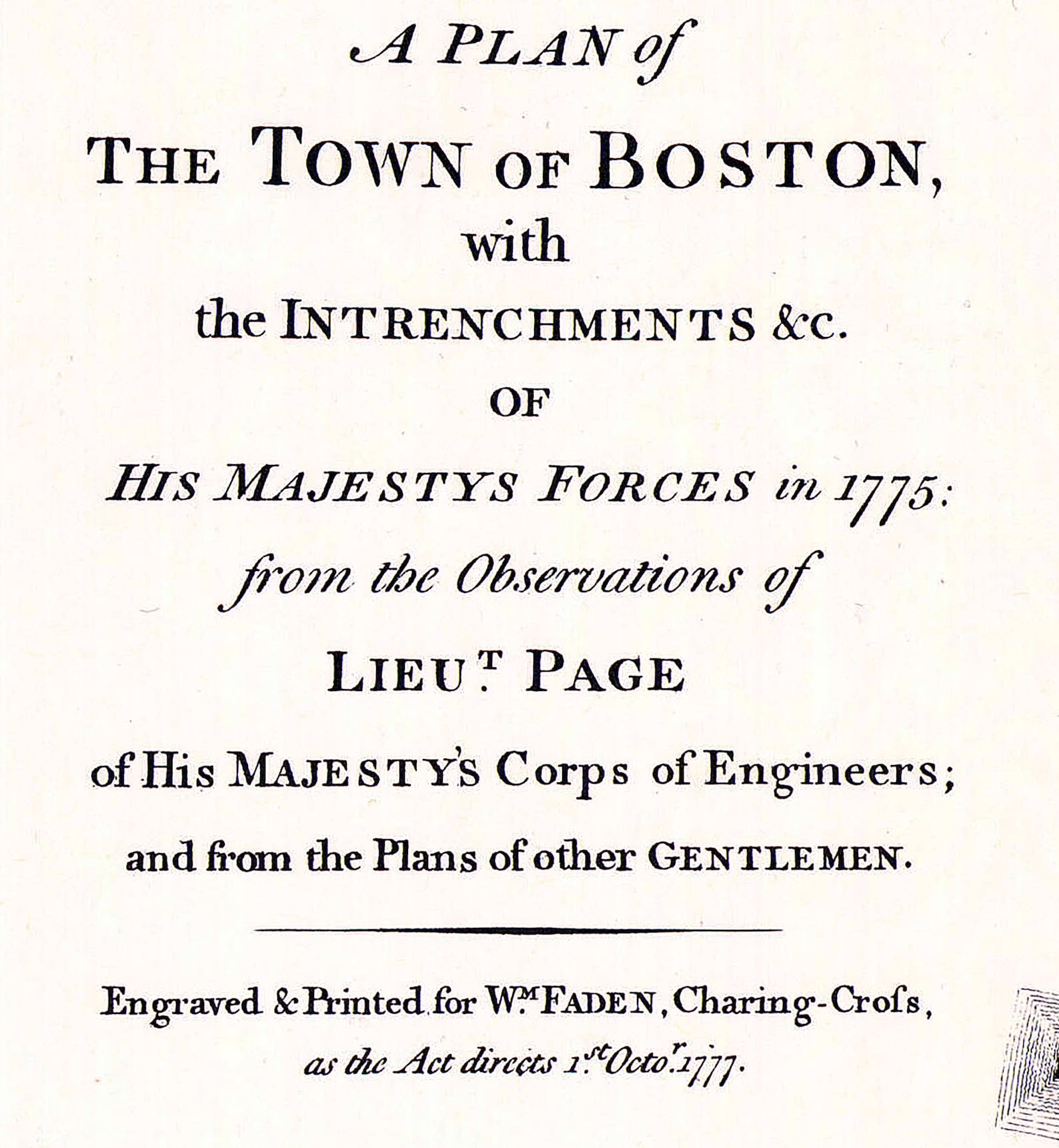 1775 Town Map of Boston Massachusetts - Etsy