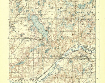Gull Lake Mi Map | Etsy UK