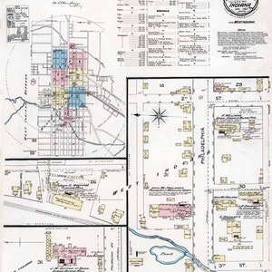 1887 Town Map of Indiana County Pennsylvania - Etsy