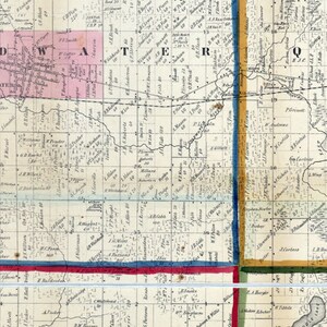 1858 Farm Line Map of Branch County Michigan Coldwater - Etsy