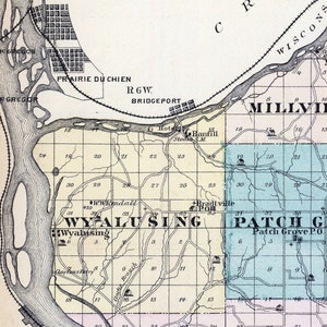 1878 Map of Grant County Wisconsin - Etsy