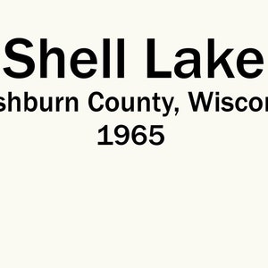 1965 Map of Shell Lake Washburn County Wisconsin - Etsy