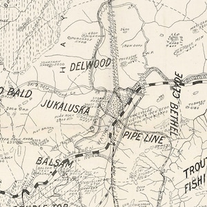 1905 Map of Waynesville North Carolina - Etsy