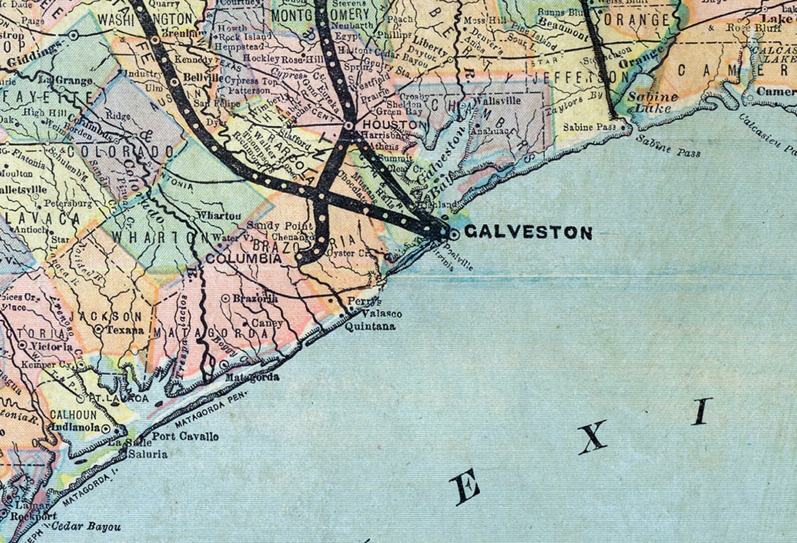 1881 Map of the South West - Etsy