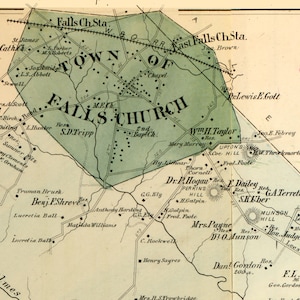 1879 Map of Falls Church District Fairfax County Virginia - Etsy