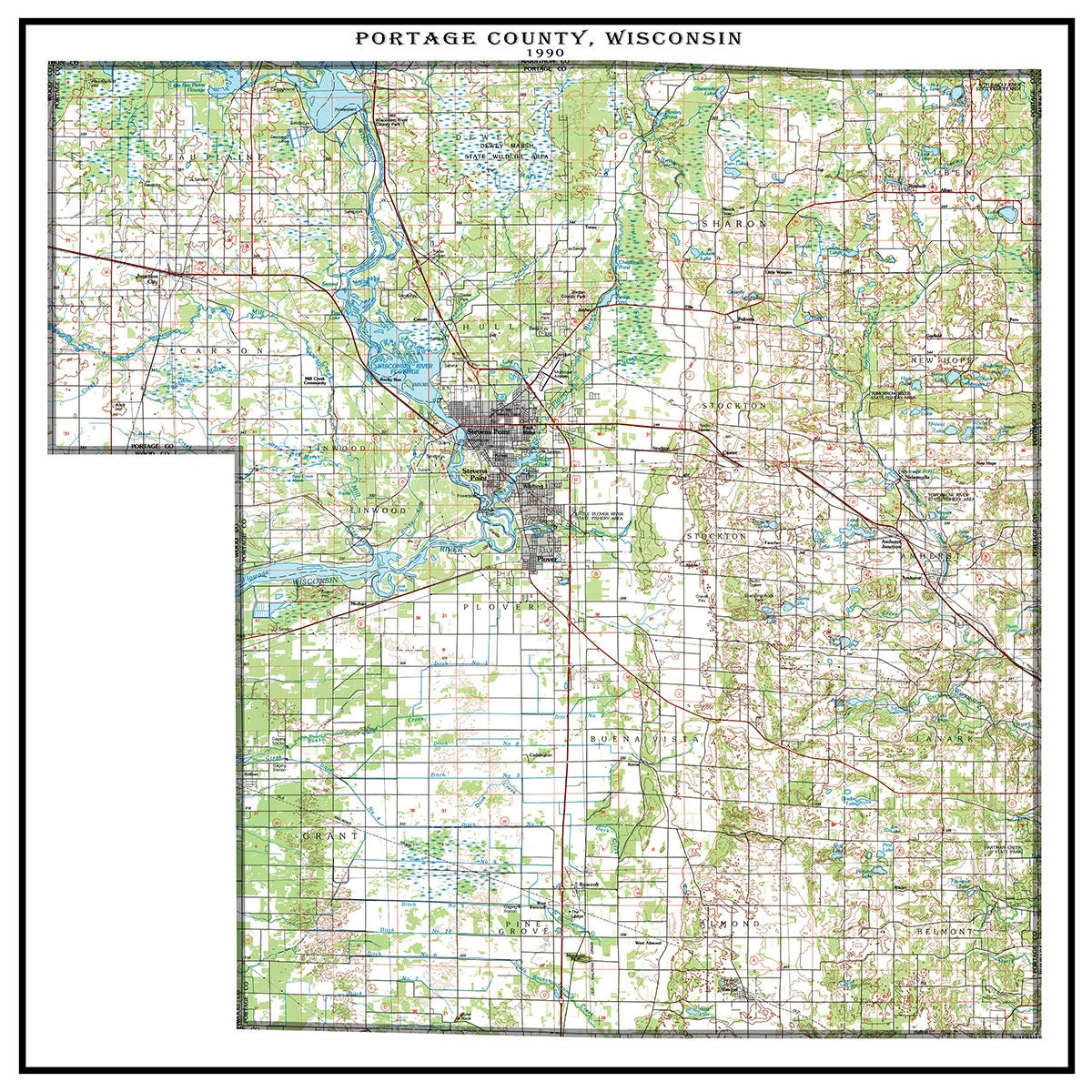 Portage County Wisconsin Plat Map