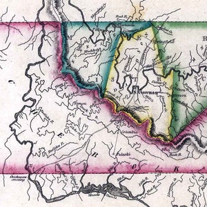 1817 Map of the State of Tennessee - Etsy