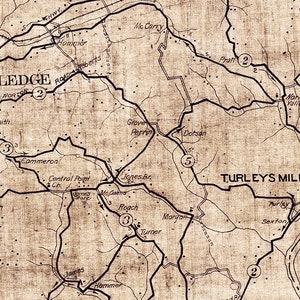 1920 Map of Grainger County Tennessee - Etsy