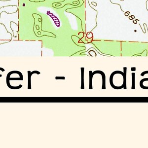 1980 Map of Lake Shafer Indiana - Etsy