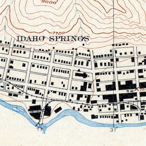 1906 Map of Idaho Springs Clear Creek County Colorado - Etsy