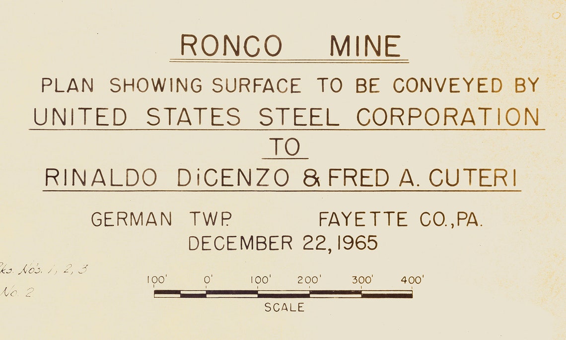 1965 Ronco PA Mine and Town Map Fayette County Masontown - Etsy