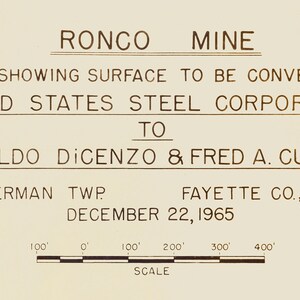 1965 Ronco PA Mine and Town Map Fayette County Masontown - Etsy