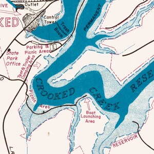 1959 Map of Crooked Creek Lake Pennsylvania - Etsy