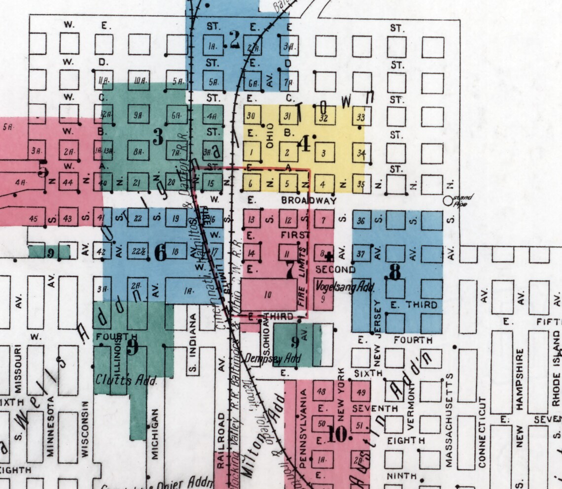 1911 Town Map of Wellston Jackson County Ohio - Etsy UK