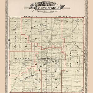 1899 Map of Mesopotamia Township Trumbull County Ohio - Etsy