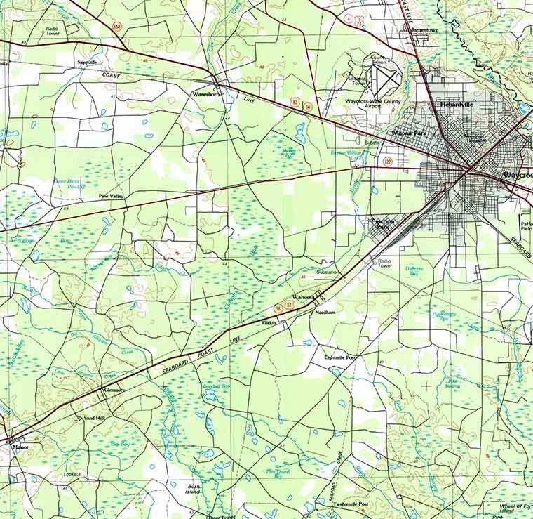 1978 Topo Map of Waycross Georgia Quadrangle - Etsy