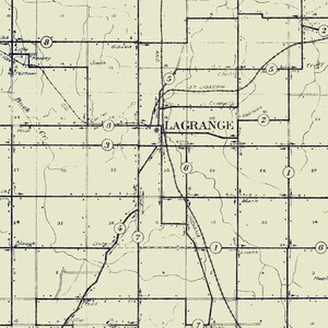 1909 Map of Lagrange County Indiana - Etsy UK