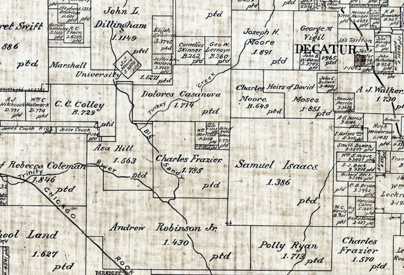 1895 Map of Wise County Texas - Etsy