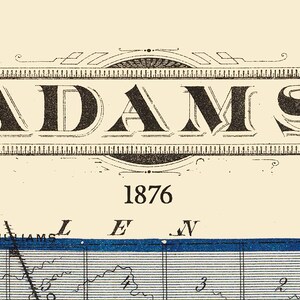 1876 Map of Adams County Indiana - Etsy