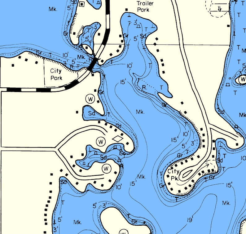 1970 Map of Rice Lake Barron County Wisconsin - Etsy
