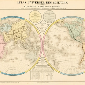 1839 Map of the World - Etsy