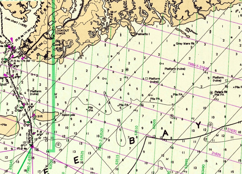 1996 Nautical Chart Map of Apalachee Bay Florida - Etsy